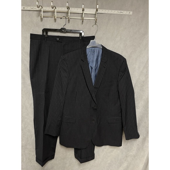 COOGI | Suits & Blazers | Coogi Suit Men 5xl Gray Blue Striped 2b Wool ...